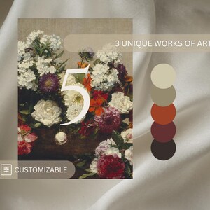 Vintage Floral Wedding Table Numbers: Editable Template (digital ...