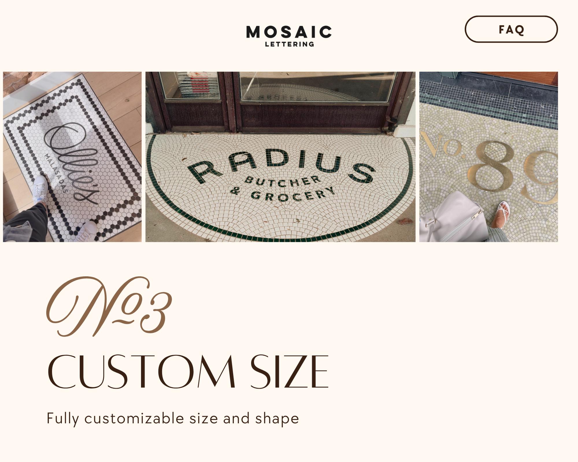 Custom Mosaic Sign for Storefront | Personalized Floor Tile With Logo ...