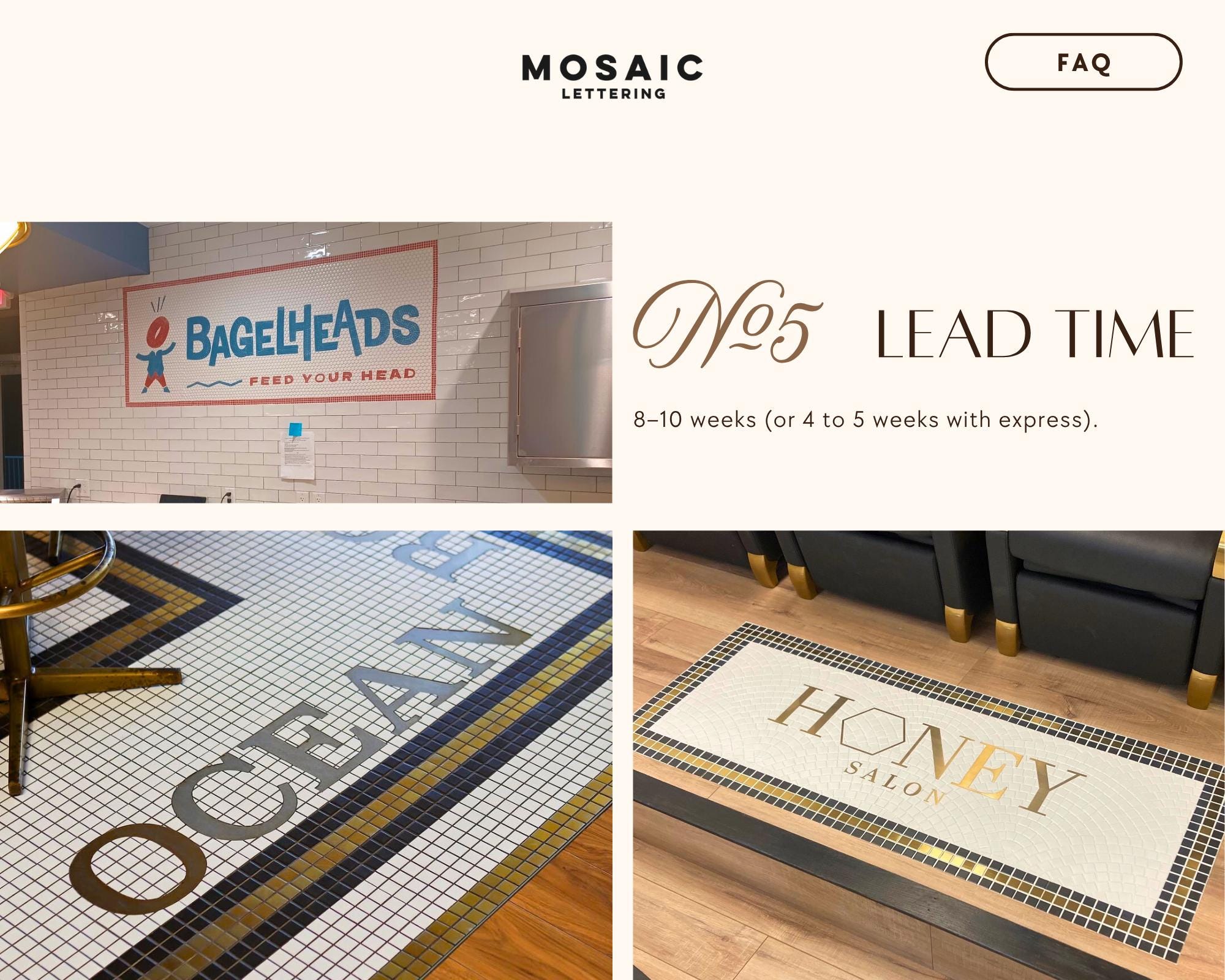 Custom Mosaic Sign | Personalized Floor or Wall Tile Art | Business ...