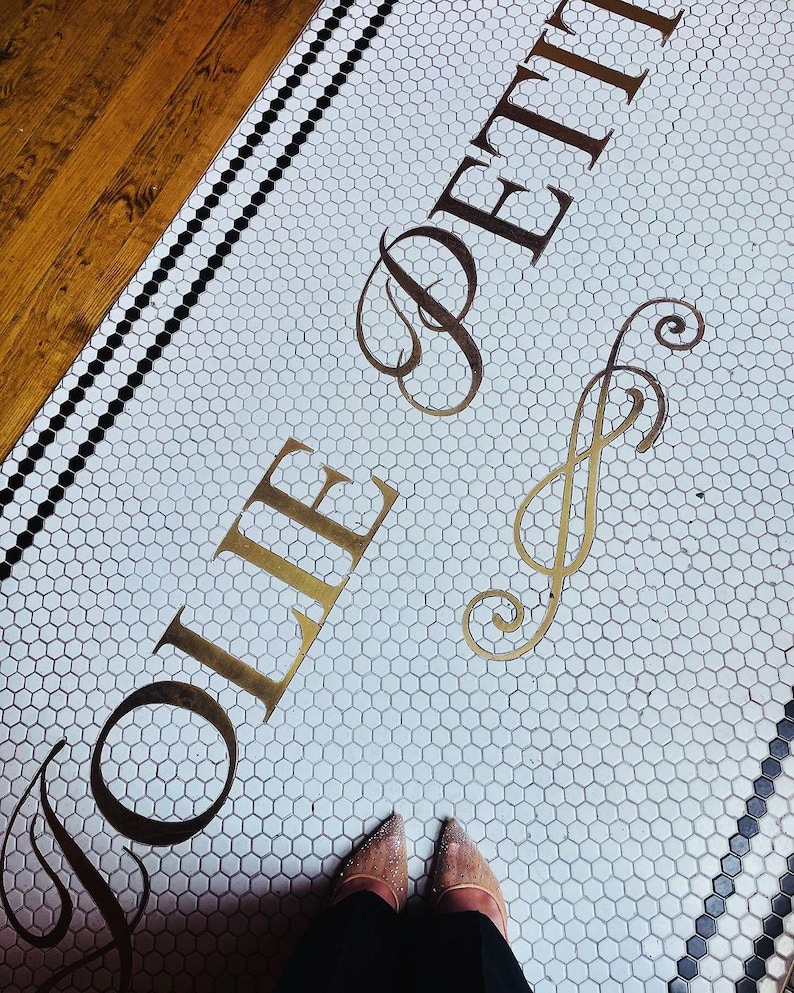 Custom Mosaic Sign for Storefront | Personalized Floor Tile With Logo ...