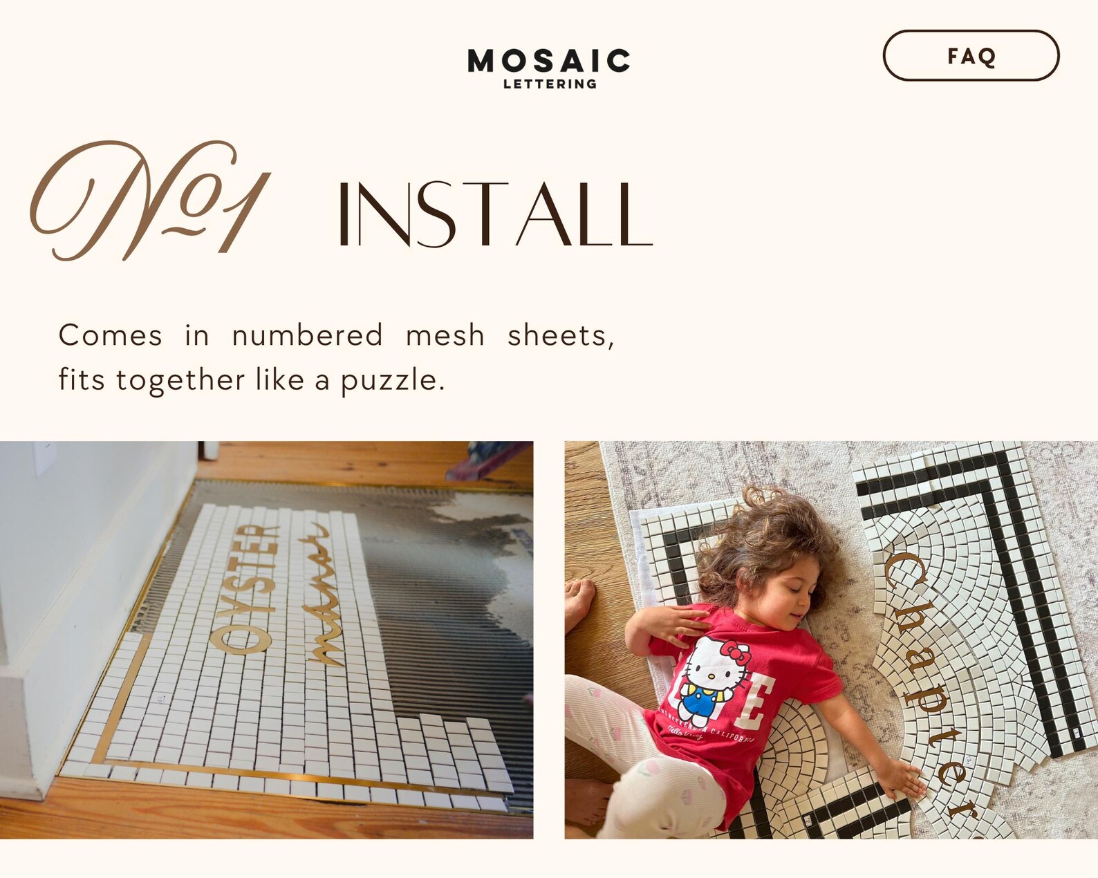 Custom Mosaic Sign for Storefront | Personalized Floor Tile With Logo ...