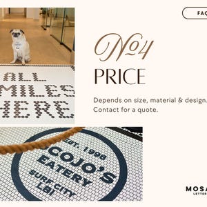 Personalized Business Name Mosaic | Custom Tile Logo for Shop Entry ...