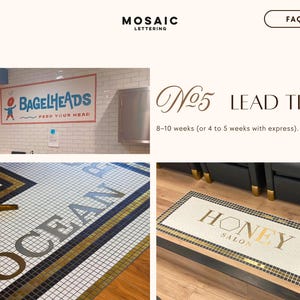 Custom Mosaic Sign for Storefront | Personalized Floor Tile With Logo ...