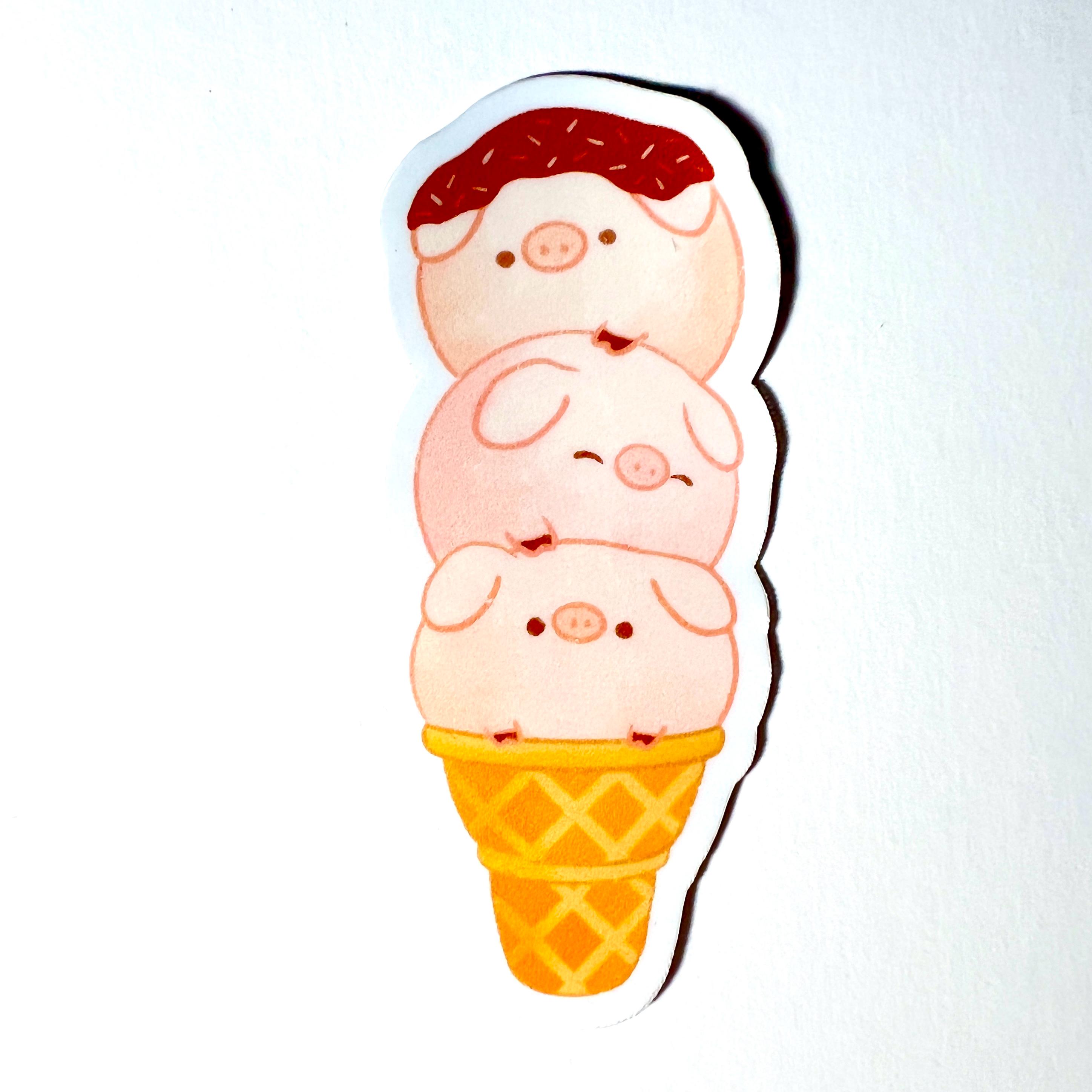 Cute Pig Ice Cream - Etsy