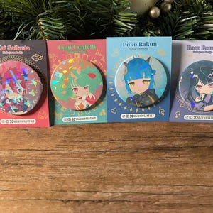 Idol Corp Love | Vtuber | Button Badges | Button | Badges | Hologram ...