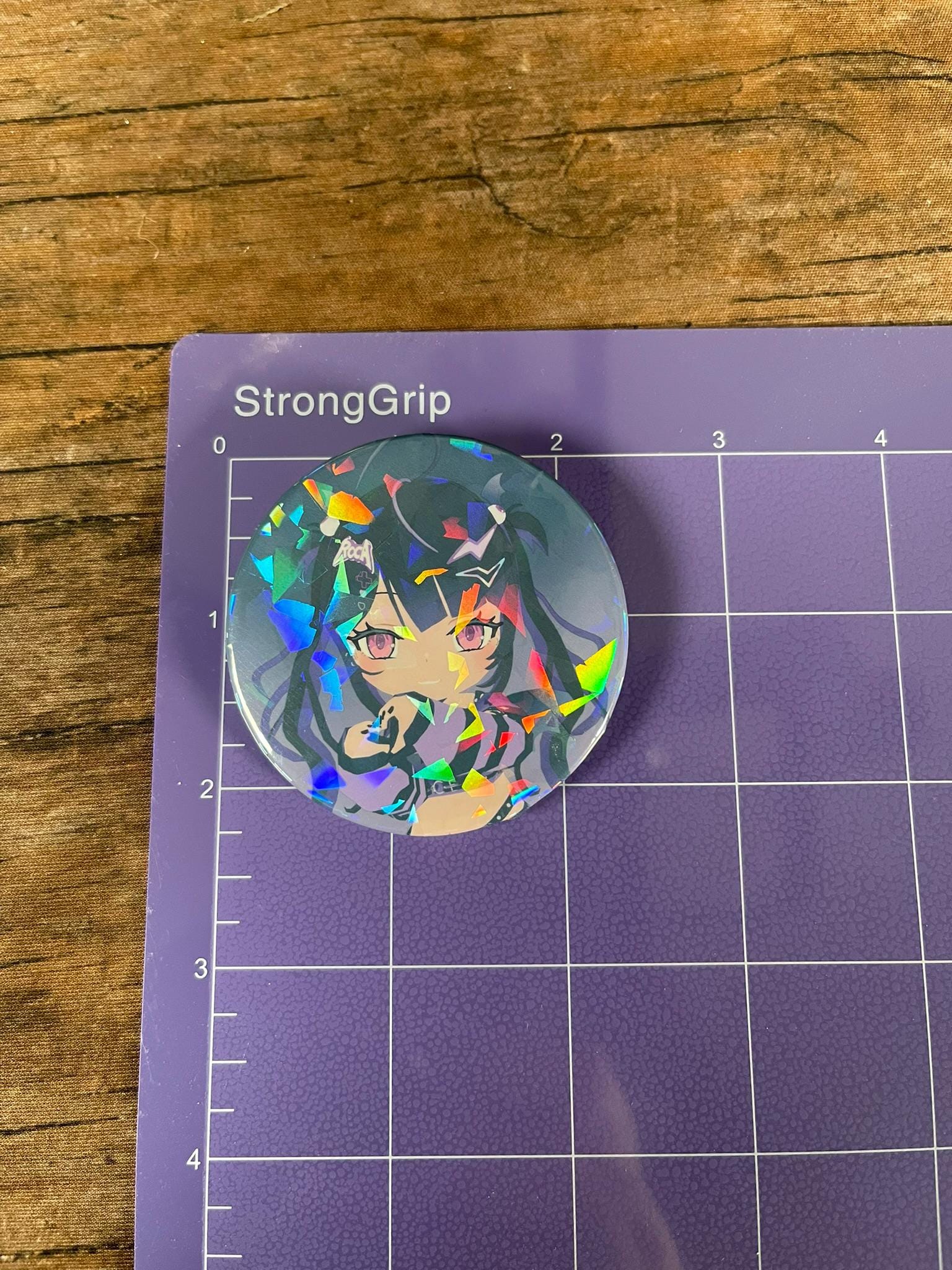 Idol Corp Love | Vtuber | Button Badges | Button | Badges | Hologram ...
