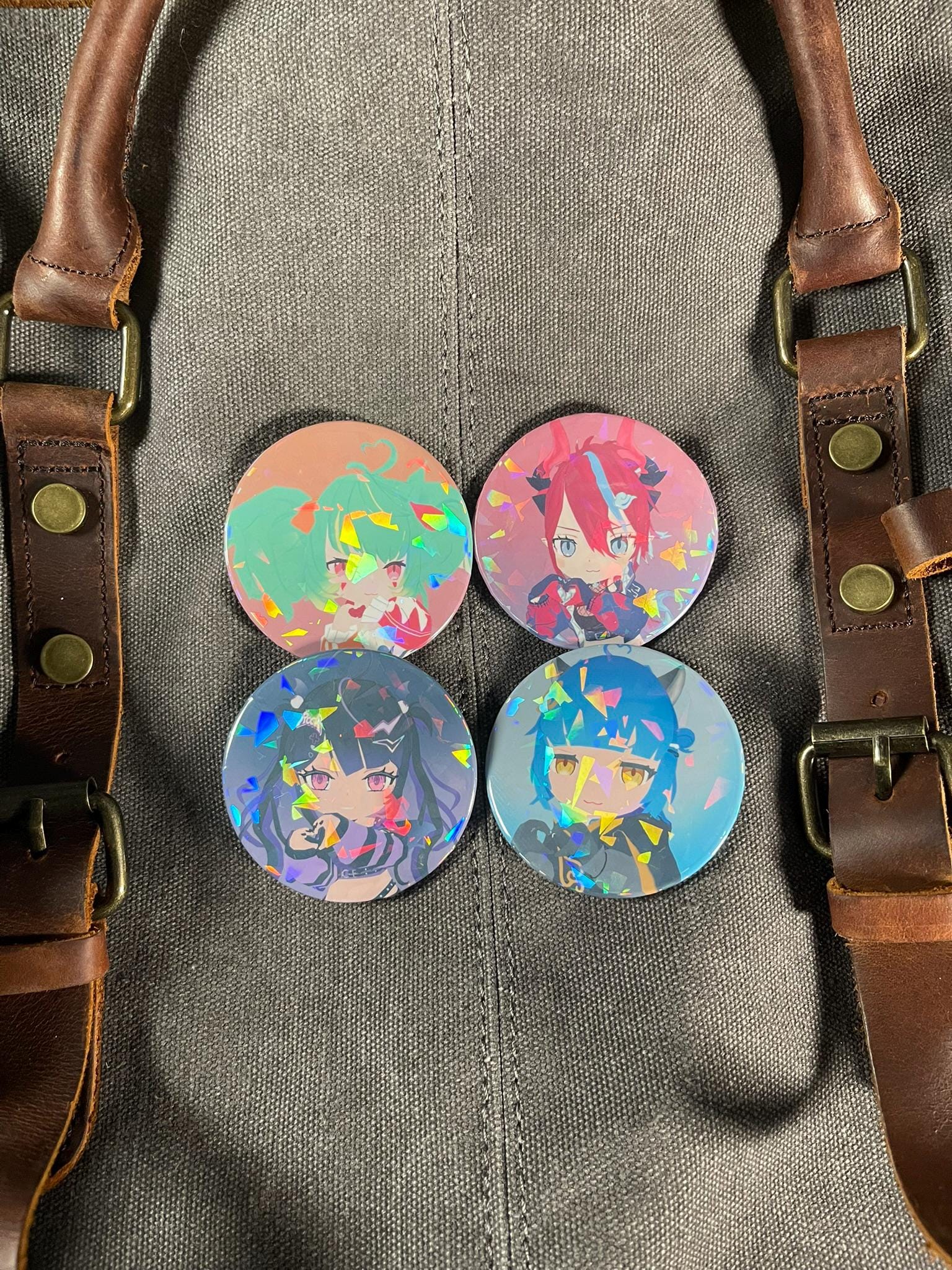 Idol Corp Love | Vtuber | Button Badges | Button | Badges | Hologram ...