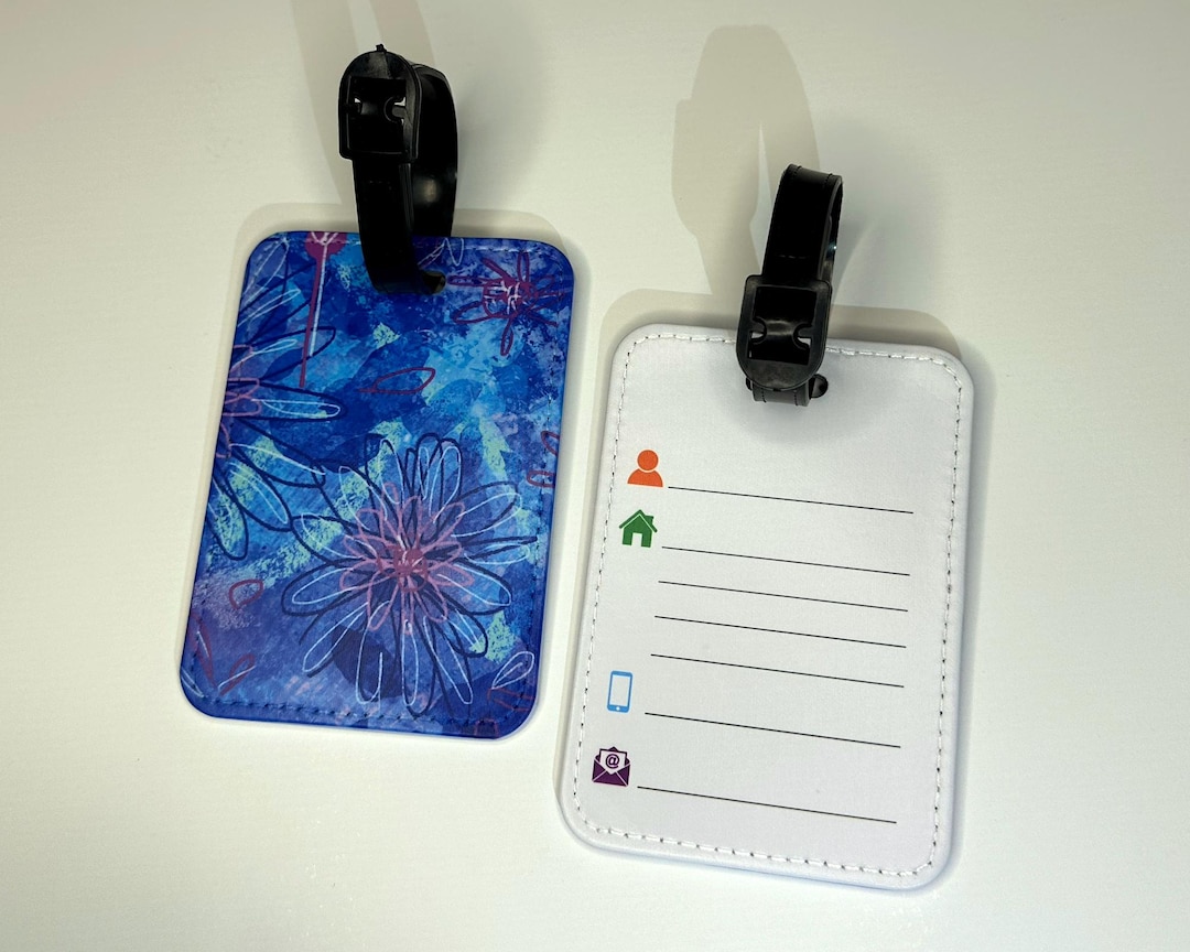 Luggage Tag With Strap to Attach to the Suitcases and Carry-on Bags ...