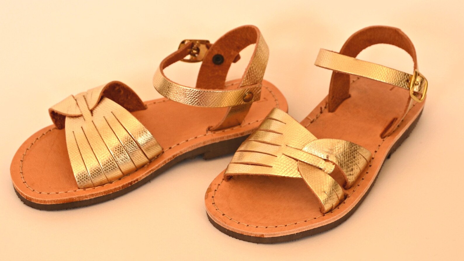 Handmade Roman Children Leather Sandals From Greece - Etsy