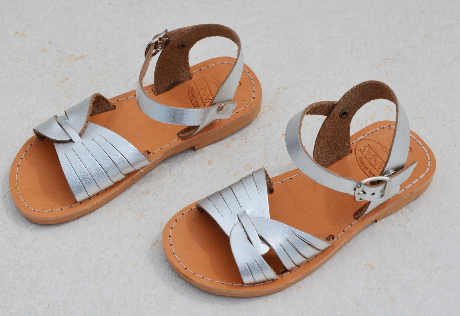 Handmade Roman Children Leather Sandals From Greece - Etsy
