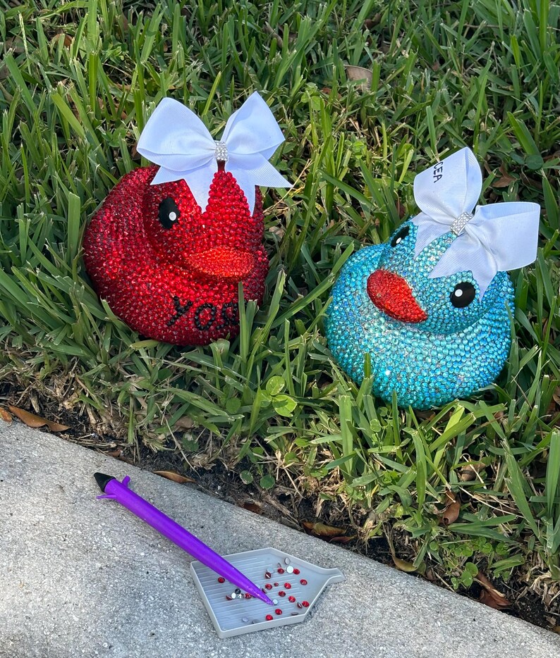 Cheer Bedazzled Duck Rhinestone Personalized - Etsy