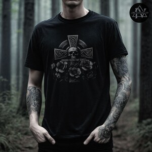 Pagan T-shirt Gothic Cross Tee Dark Academia Spooky Occult Unisex ...