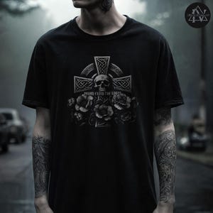 Pagan T-shirt Gothic Cross Tee Dark Academia Spooky Occult Unisex ...