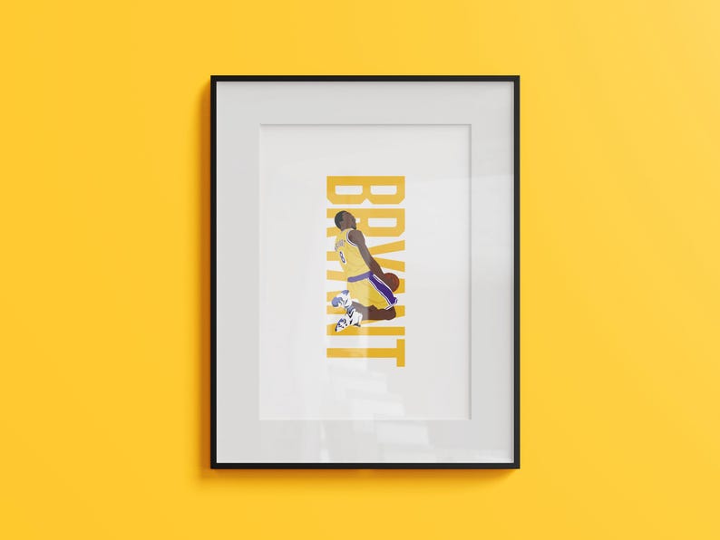 The Late Kobe Bryant's One of Many Iconic Dunk Poses - Etsy