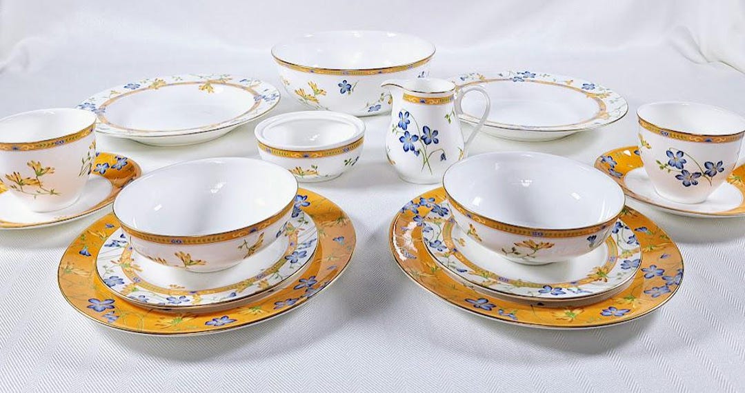 Royal Bone China Breakfast Set for Two sweet Violet 15 Piece Service ...