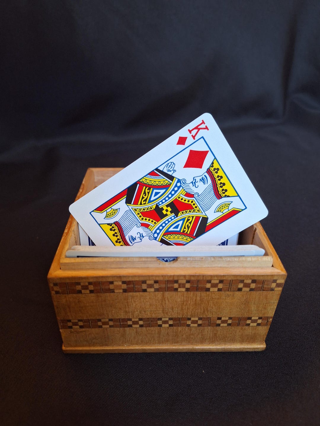 Playing Card Storage Box, Decorative Wood, King of Diamonds, 1930s - Etsy