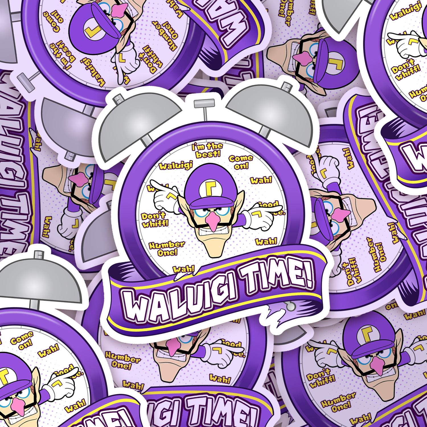 Waluigi Time Sticker - Etsy