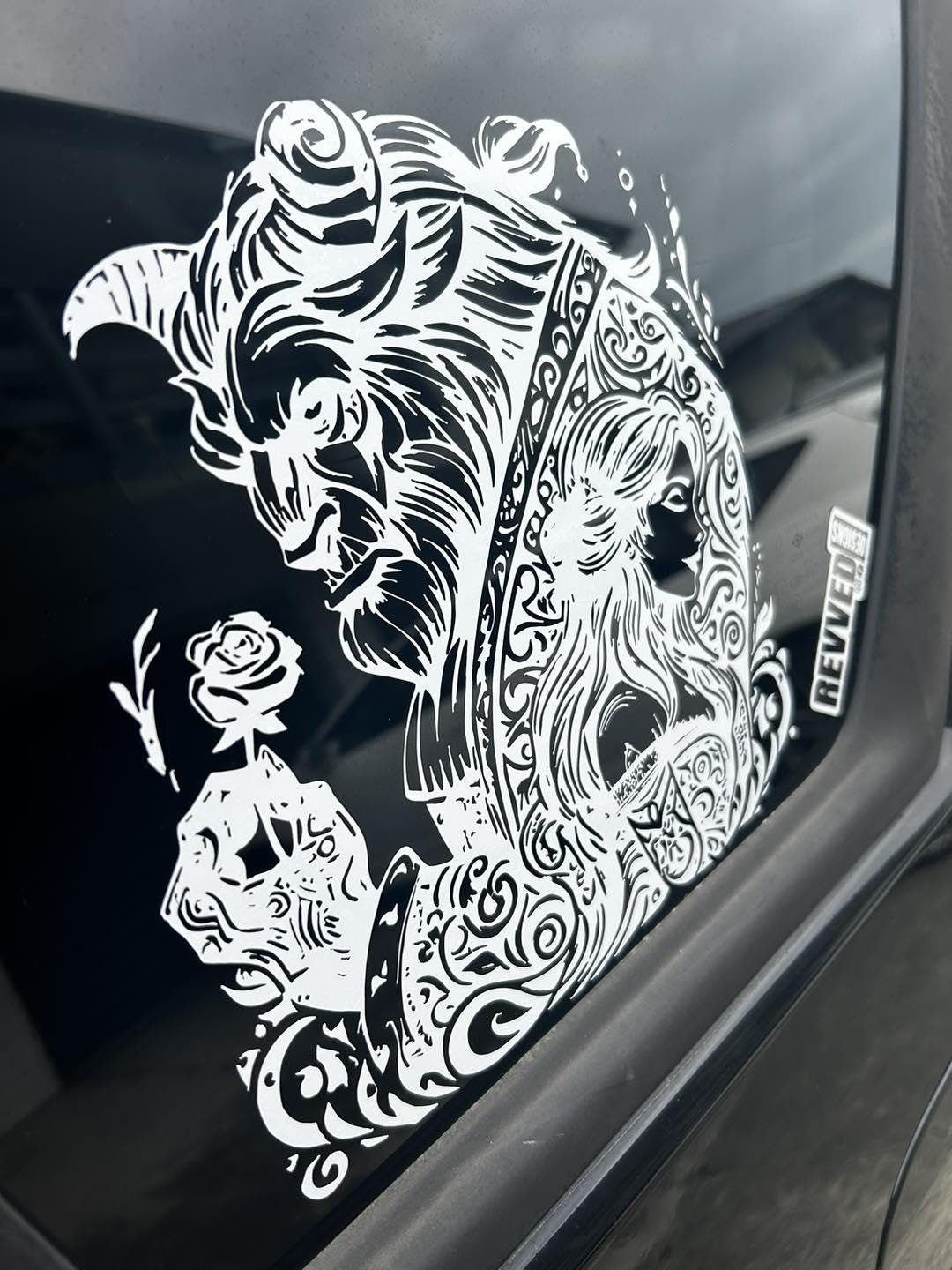 Beauty and the Beast Car Decal - Etsy