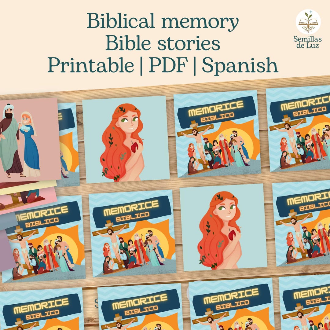 Biblical Memory Game for Families | Bible Stories Memorize | Printable ...