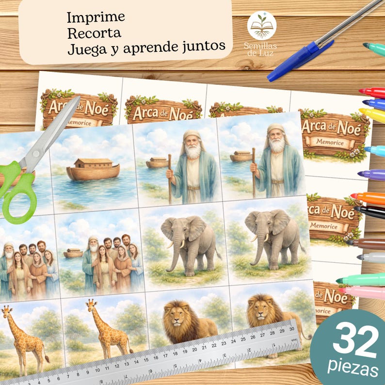 Biblical Memory Game for Families | Bible Stories Memorize |noah's Ark ...
