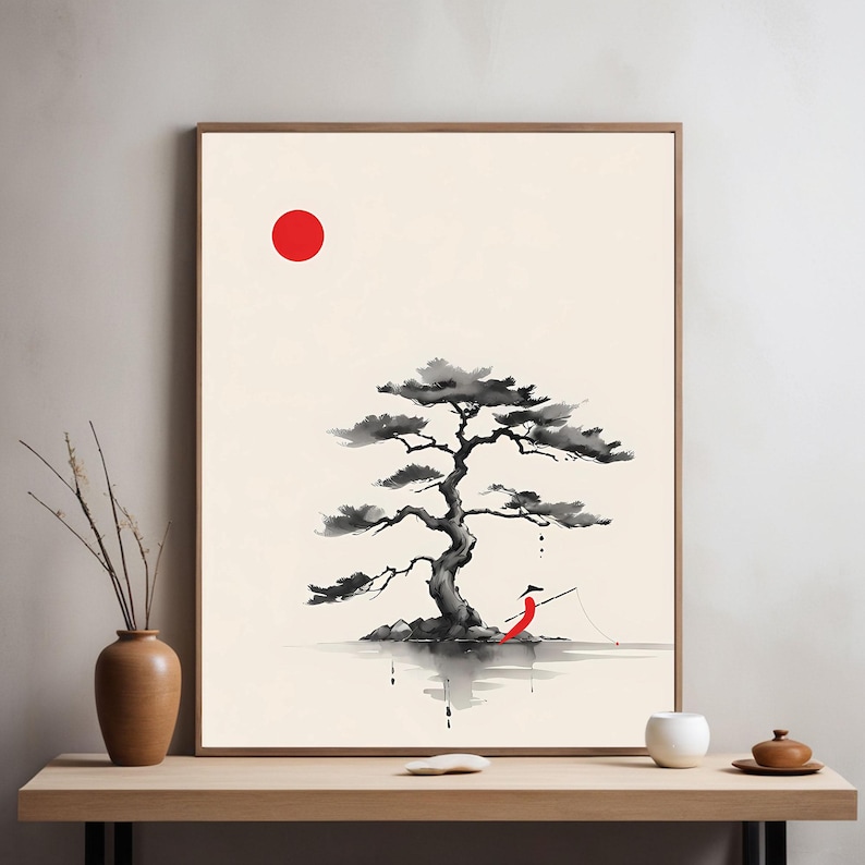 Minimalist Japanese Wall Art, Japandi Wall Art, Japanese Digital Print ...