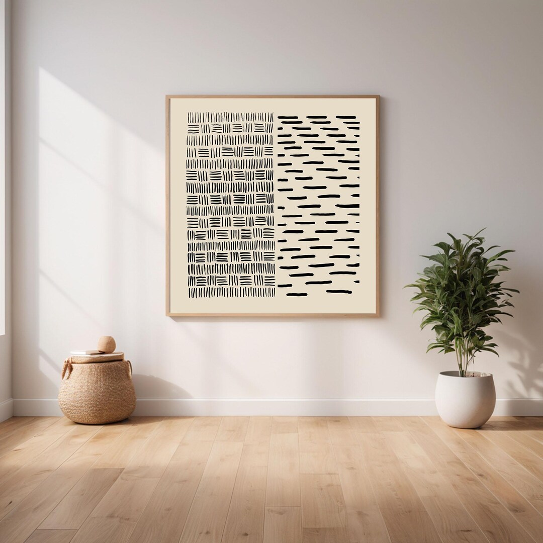 Japandi Wabi Sabi Wall Art Print: Japanese Ink Line (digital Download ...