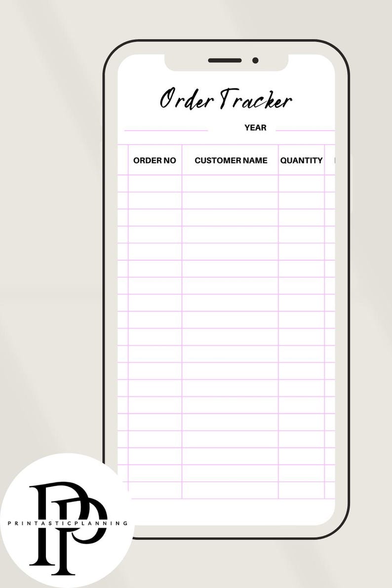 Order Tracker Printable Instant Download for Easy Order Management ...