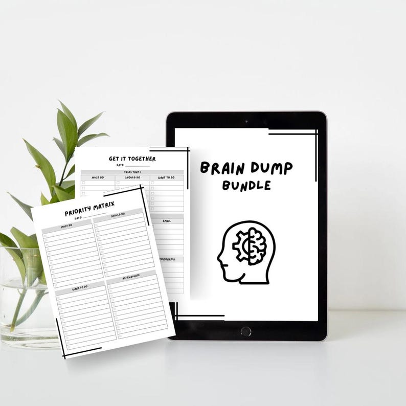 Brain Dump Bundle Planner Printables & to Do List Templates for ...