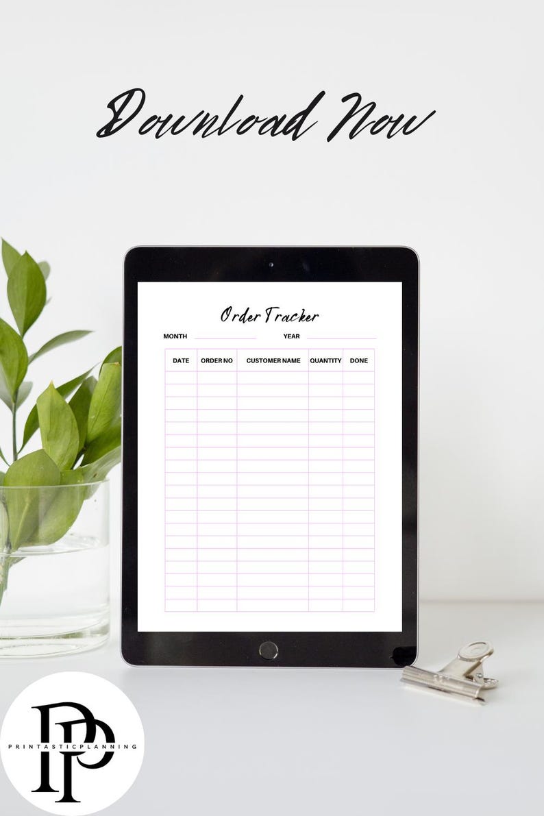 Order Tracker Printable Instant Download for Easy Order Management ...