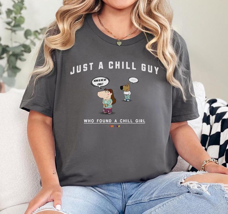 Chill Guy Shirt Chill Guy Meme Tiktok Meme Shirt Viral Dog Meme Funny ...