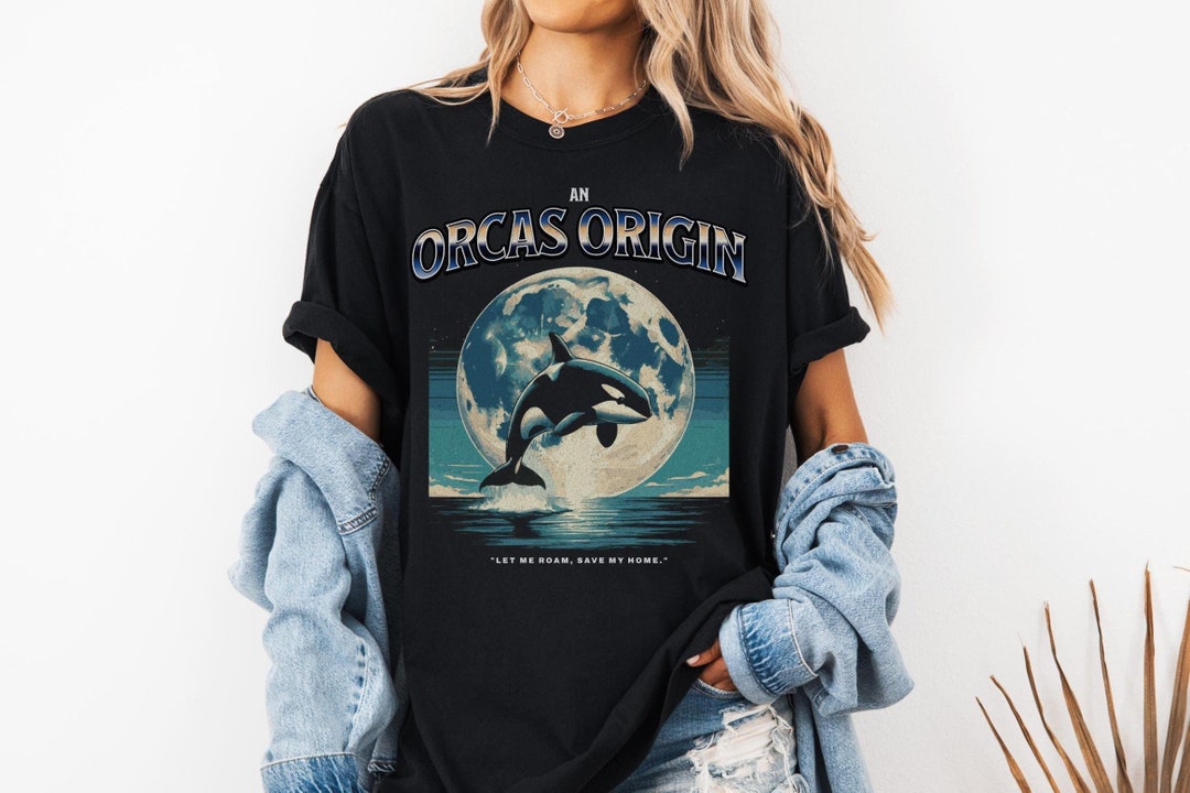 Orca Origin Vintage Shirt, Vintage Beach Shirt Ocean Nature Tee Gift for Ocean Lovers Wildlife ...