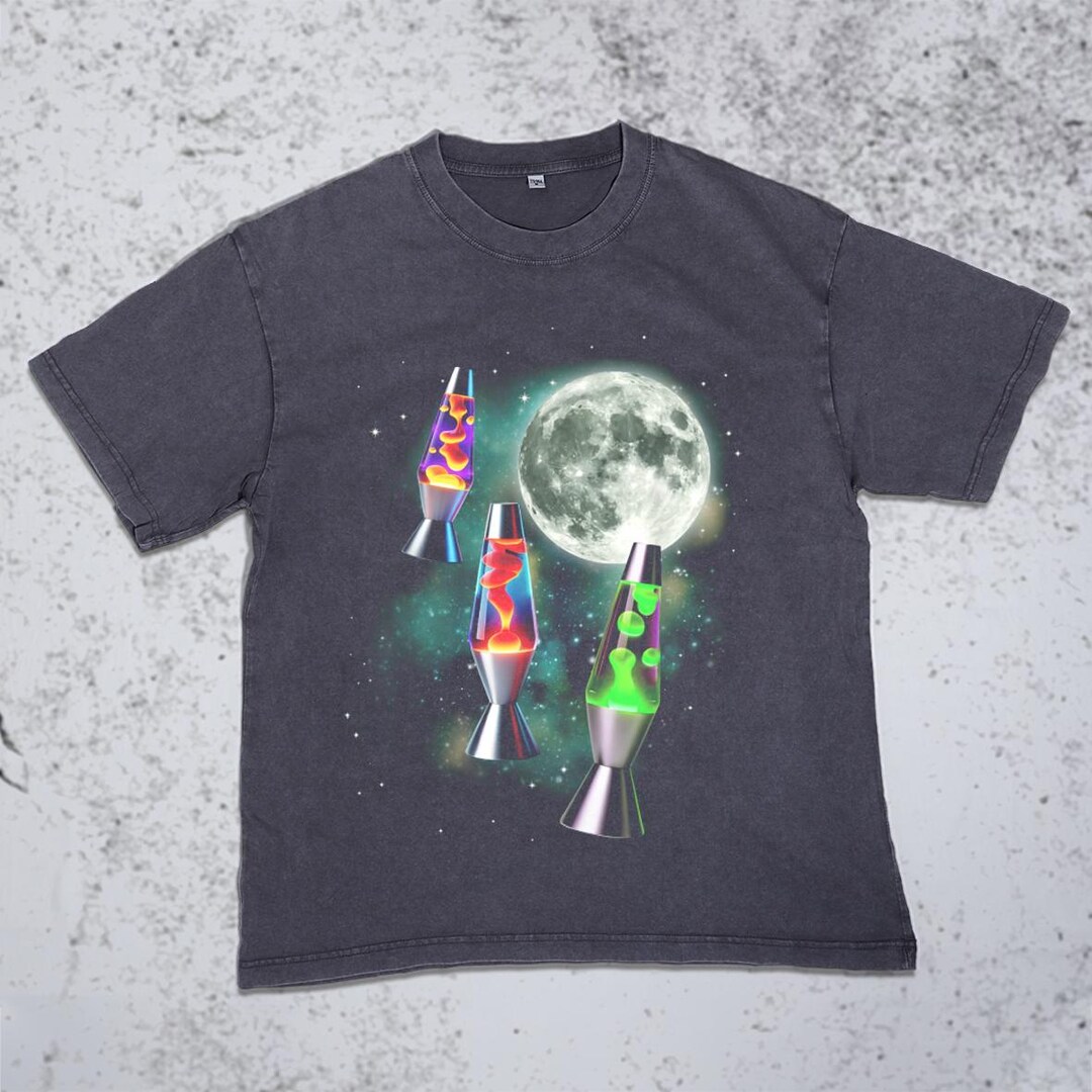 Three Lava Lamp Moon 3 Ugly Retro Lamps 70s Hippy Joke T-shirt Unisex ...