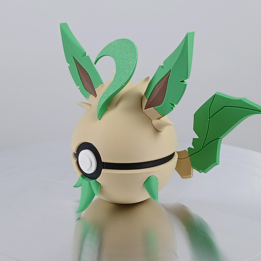 Leafeon-inspired Monster Ball | Grass-type | Unique Gaming Decor ...