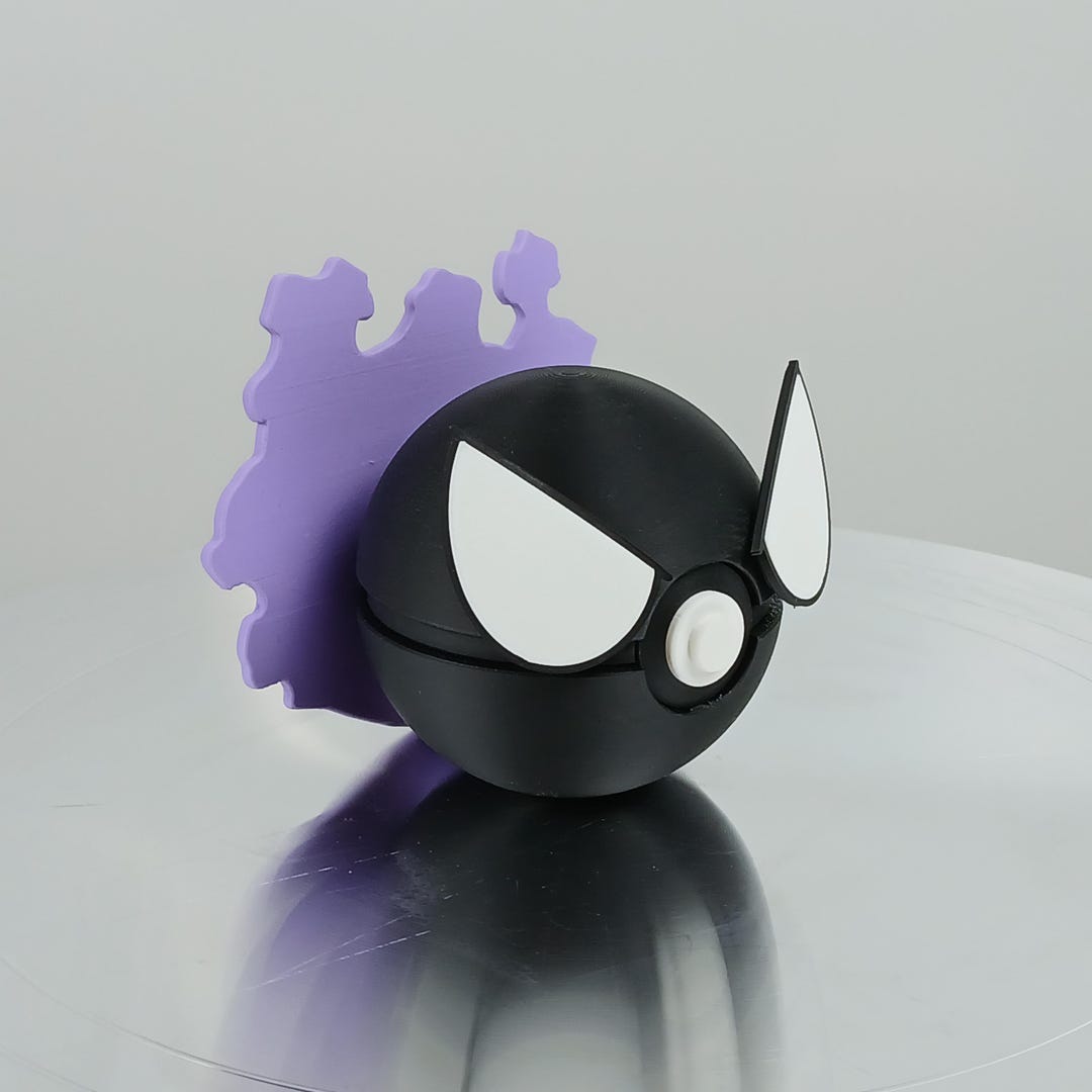 Ghastly-inspired Monster Ball | Ghost-type | Unique Gaming Decor ...