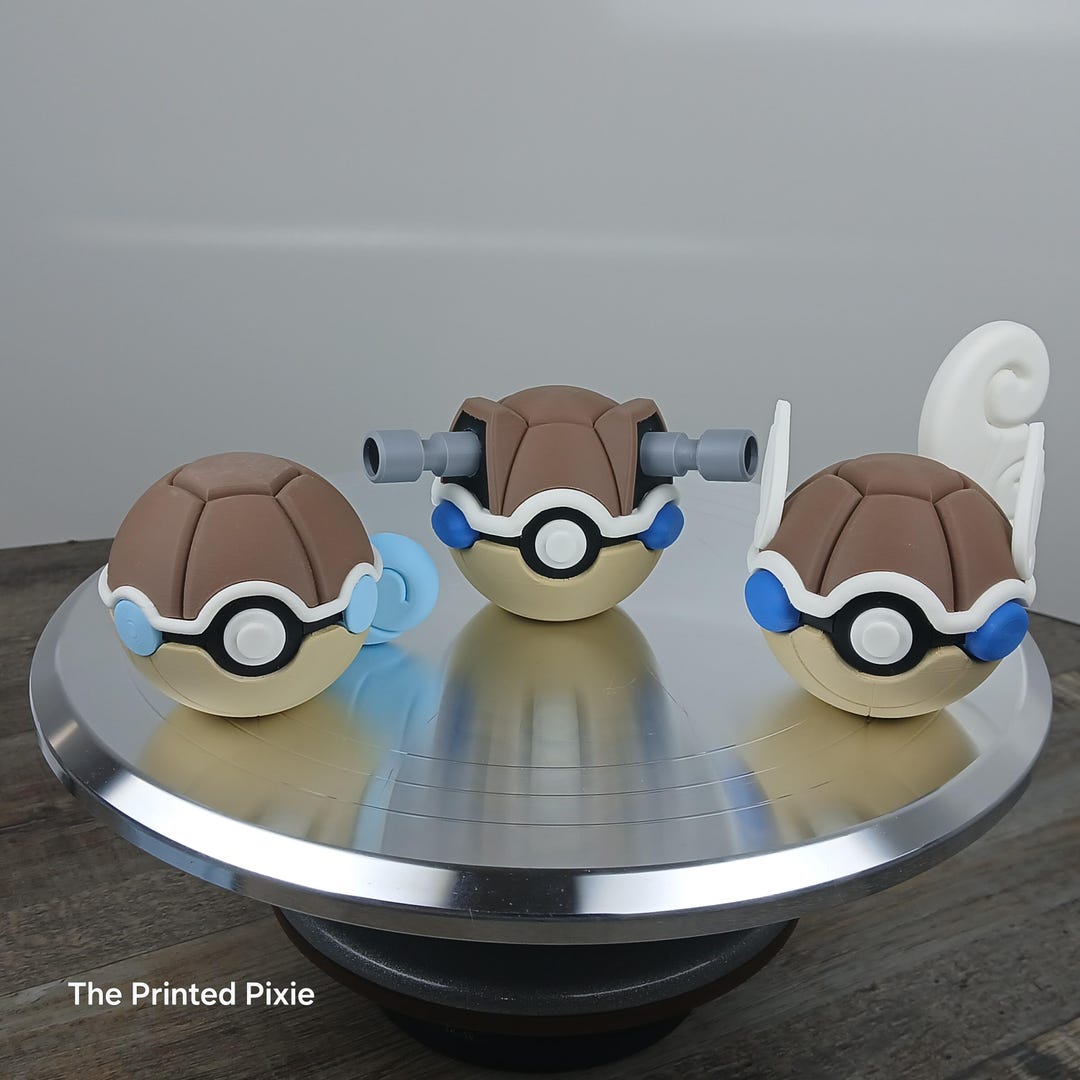 Squirtle-inspired Monster Ball Set | Squirtle, Wartortle, Blastoise ...