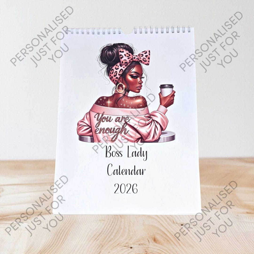Black Lady Boss 2026 Wall Calendar – A4 Size - Etsy UK