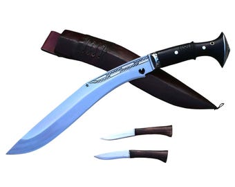 Handmade Nepalese Kukri Gangawala - 10 Inch Inch Water-tempered Blade ...