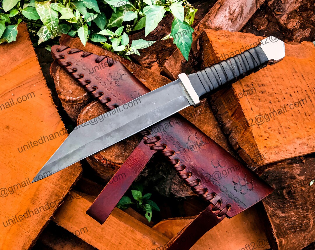 Custom Viking Seax Knife Forged High Carbon Steel Hunting Knife With ...