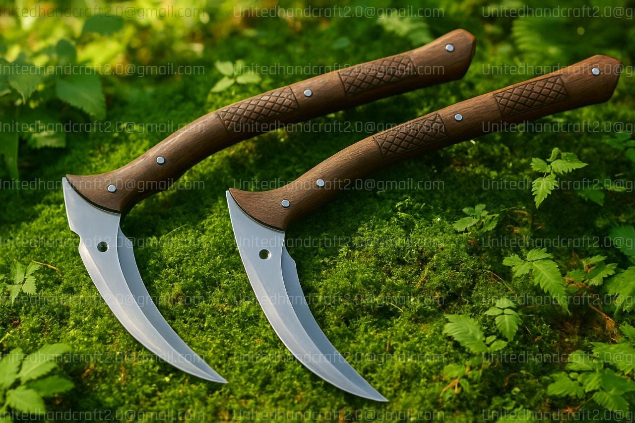 Hand Forged Japanese Kama Paik Tomahawk, Shepherds Axe High Carbon ...