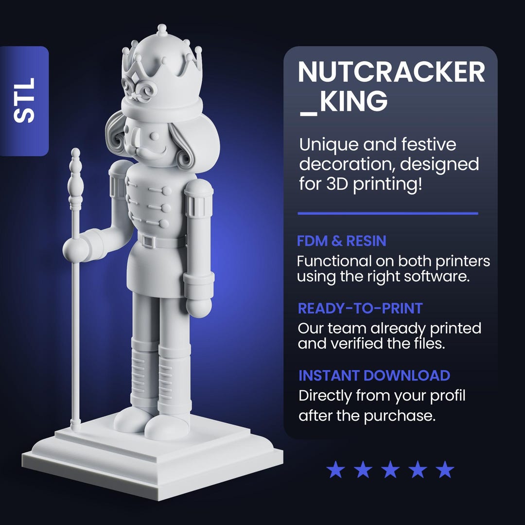 Nutcracker KING – STL for 3D Printing! - Etsy