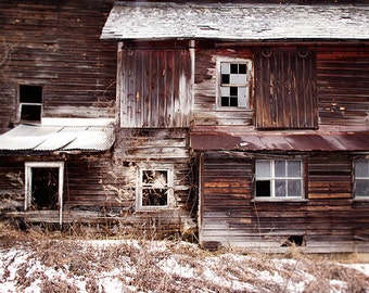 Rural Decay Photography Abandoned House Cottage Dark Brown | Etsy