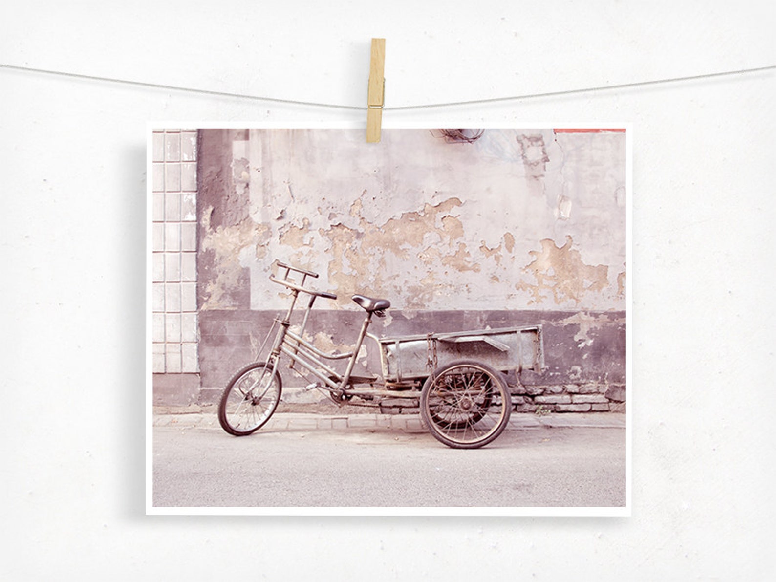 Gray Bicycle Photography Urban City Street Photograph - Etsy