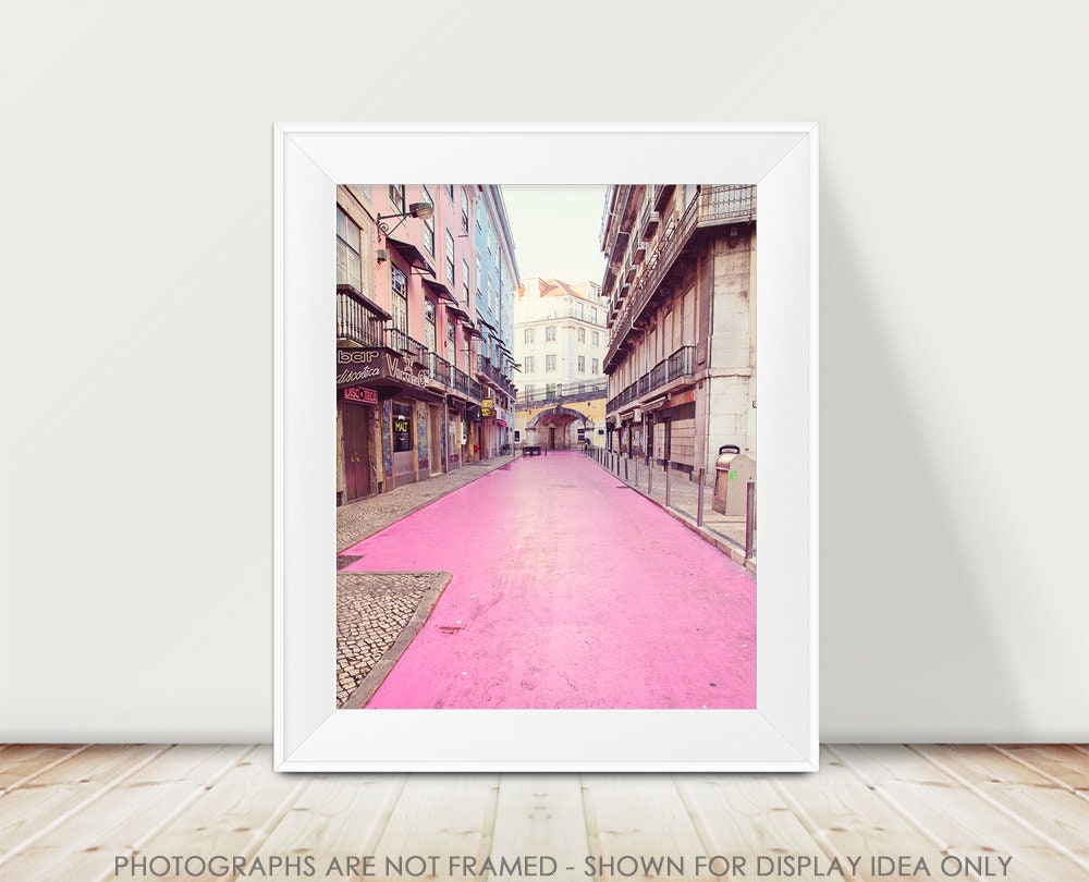 Pink Street Lisbon, Portugal Photograph, Lisbon Photograph, Colorful ...