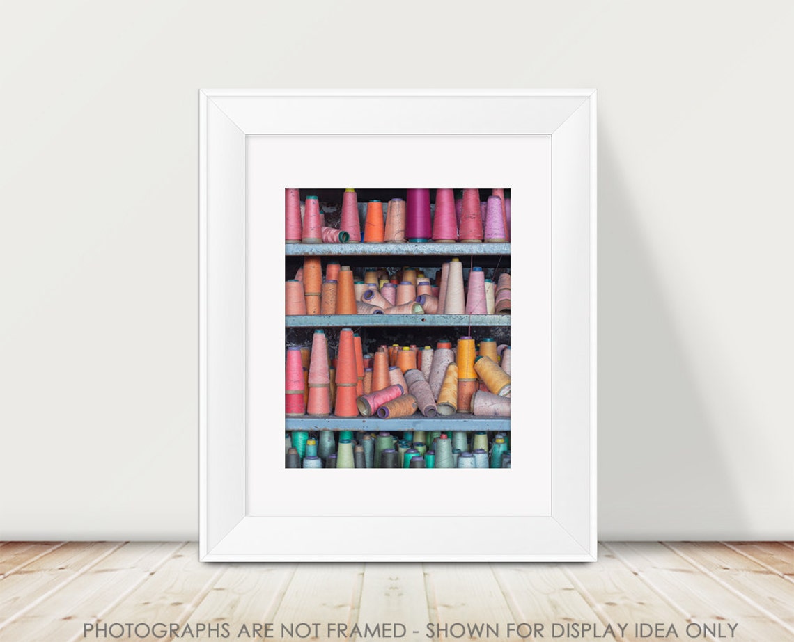 Rainbow Threads Photography Spools of Thread Vintage Sewing - Etsy