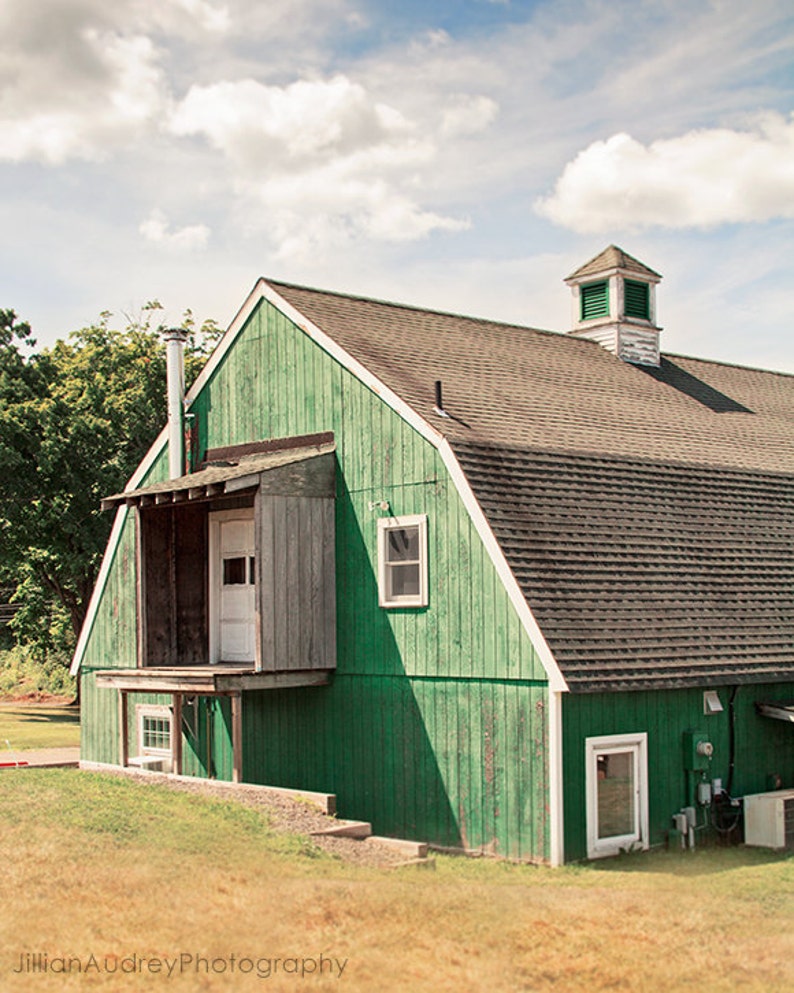 Green Barn Photograph, Emerald Barn, Barn Photography, Country Cottage ...
