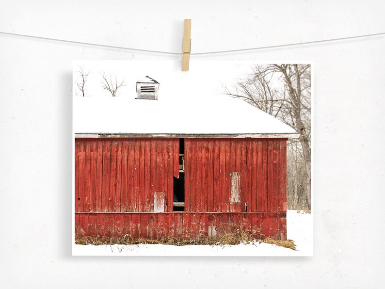 Barn Art Photography Modern Farmhouse Red Barn Photography | Etsy