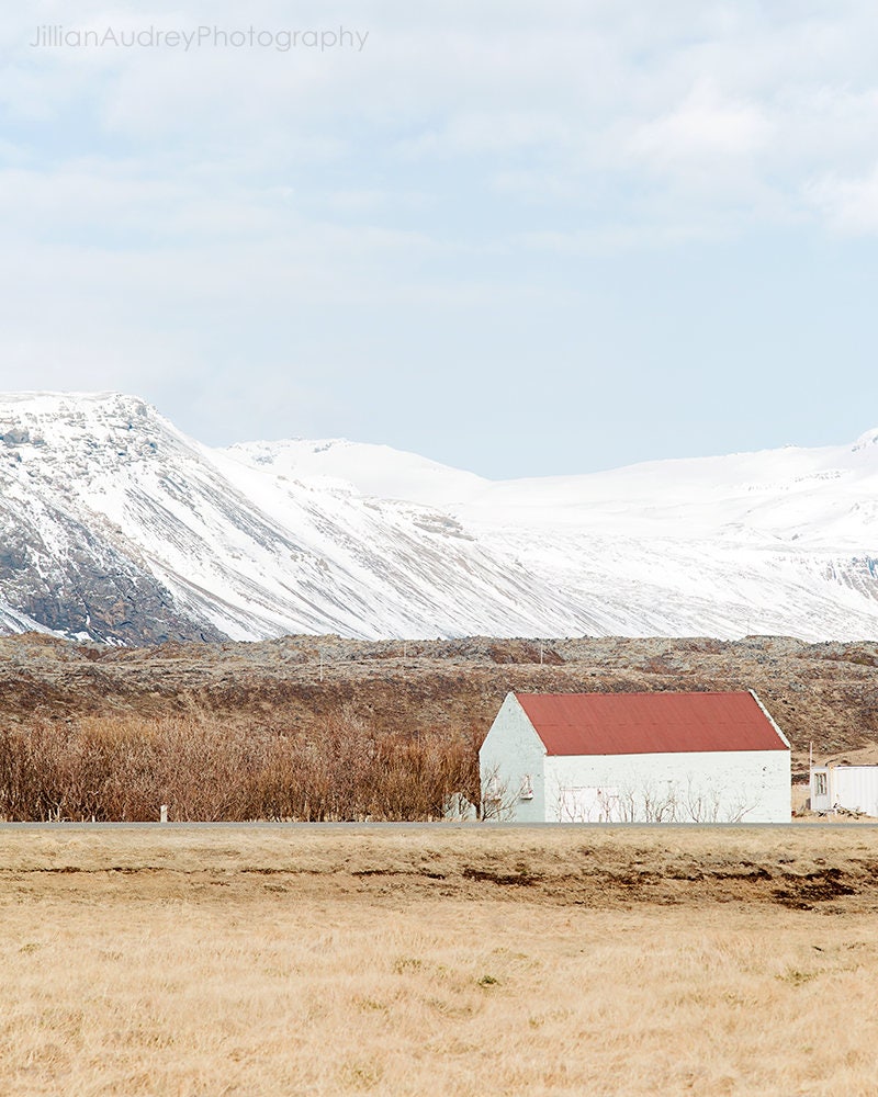 Barn Photography, Rustic Photograph, Iceland Photograph, Mountain ...