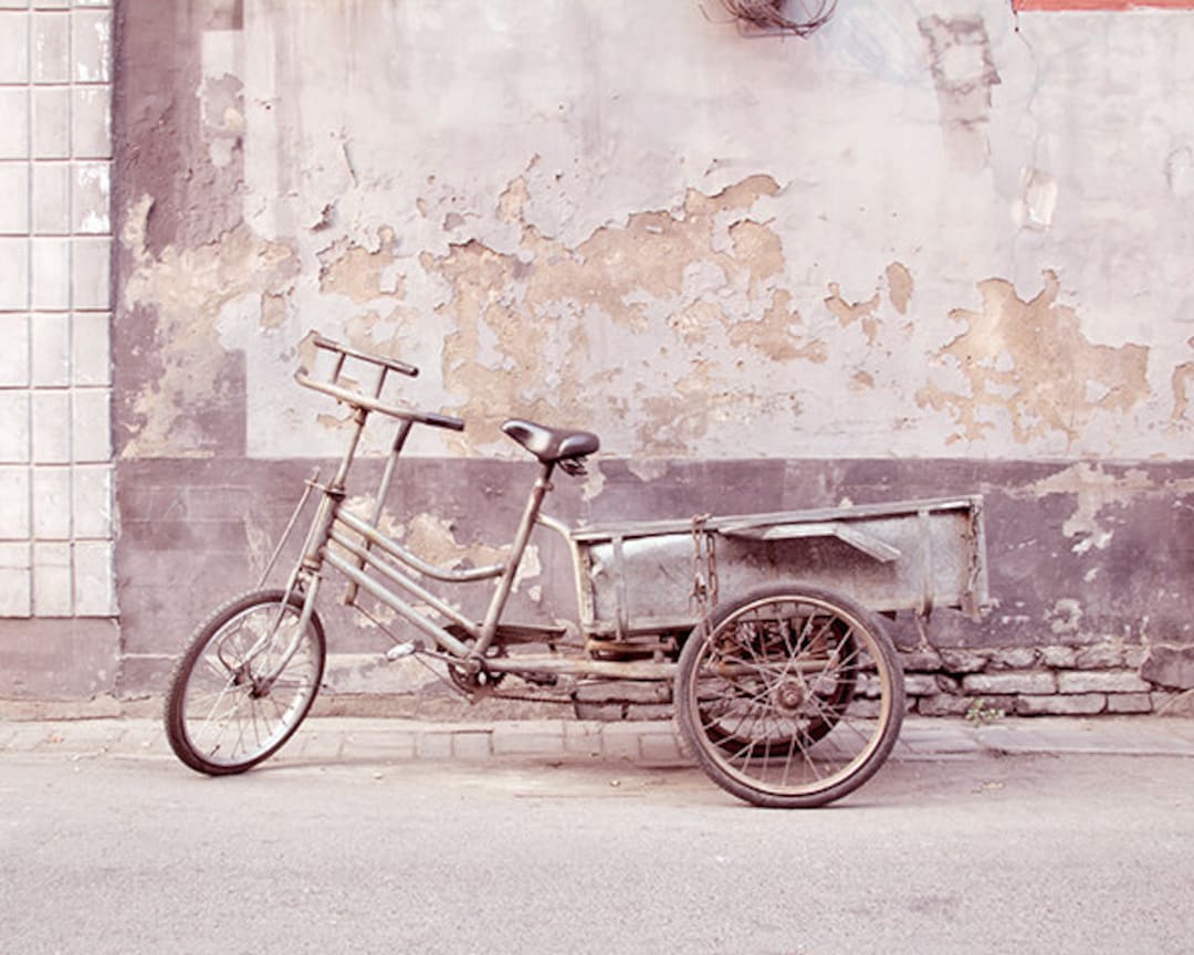 Gray Bicycle Photography, Urban, City Street Photograph, Travel Photo ...