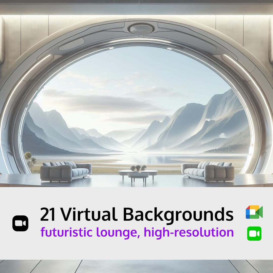 21 Virtual Backgrounds for Google Meet, Zoom, Facetime. High-tech ...