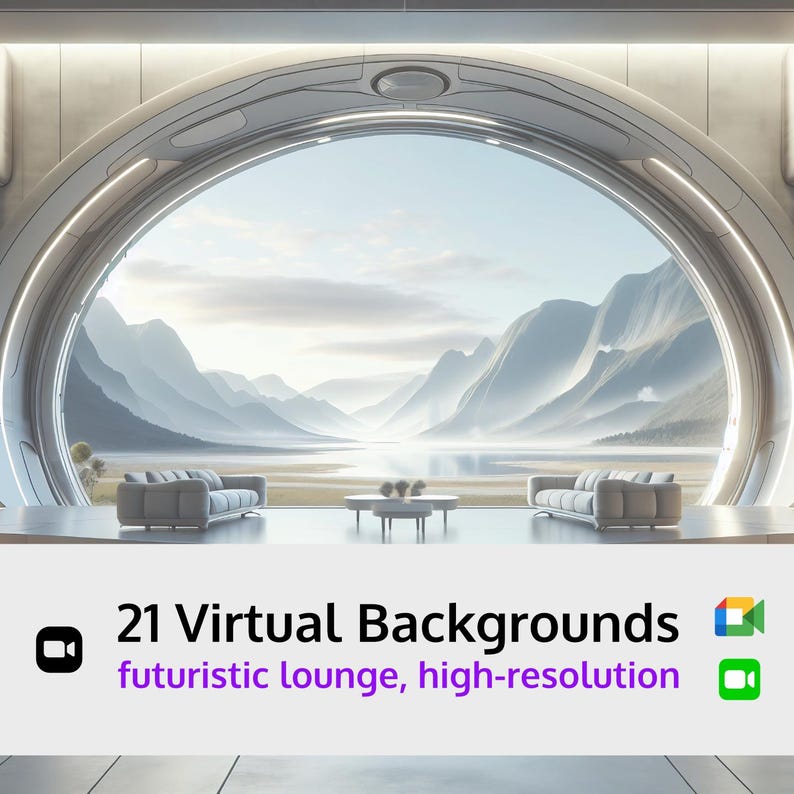 21 Virtual Backgrounds for Google Meet, Zoom, Facetime. High-tech ...